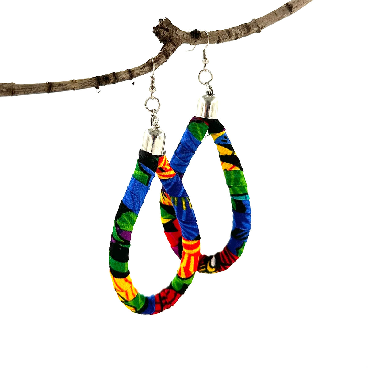 Kitenge Loop Earrings – Crazy Love Africa